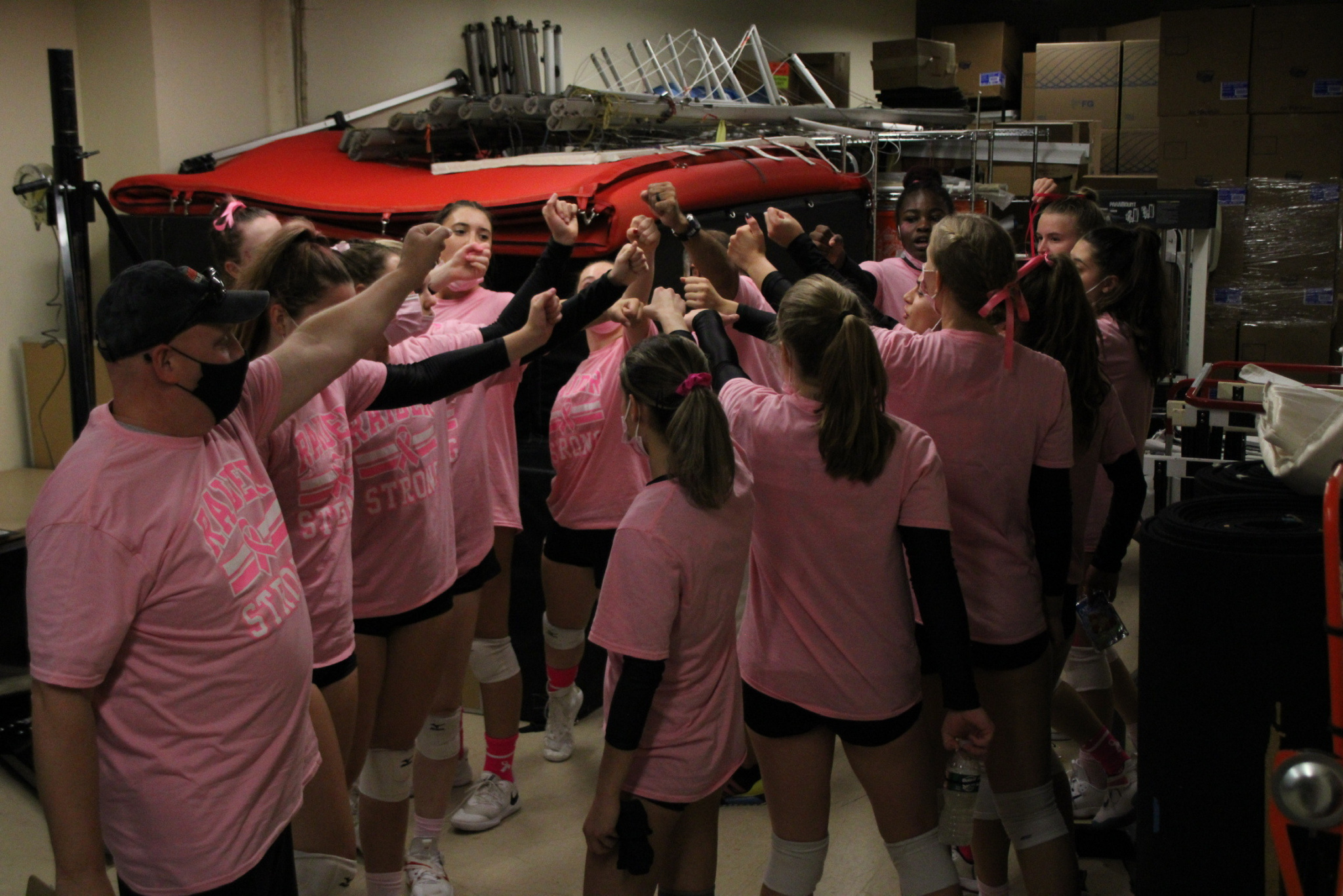 Girls Volleyball shows support for breast cancer awareness through Dig ...